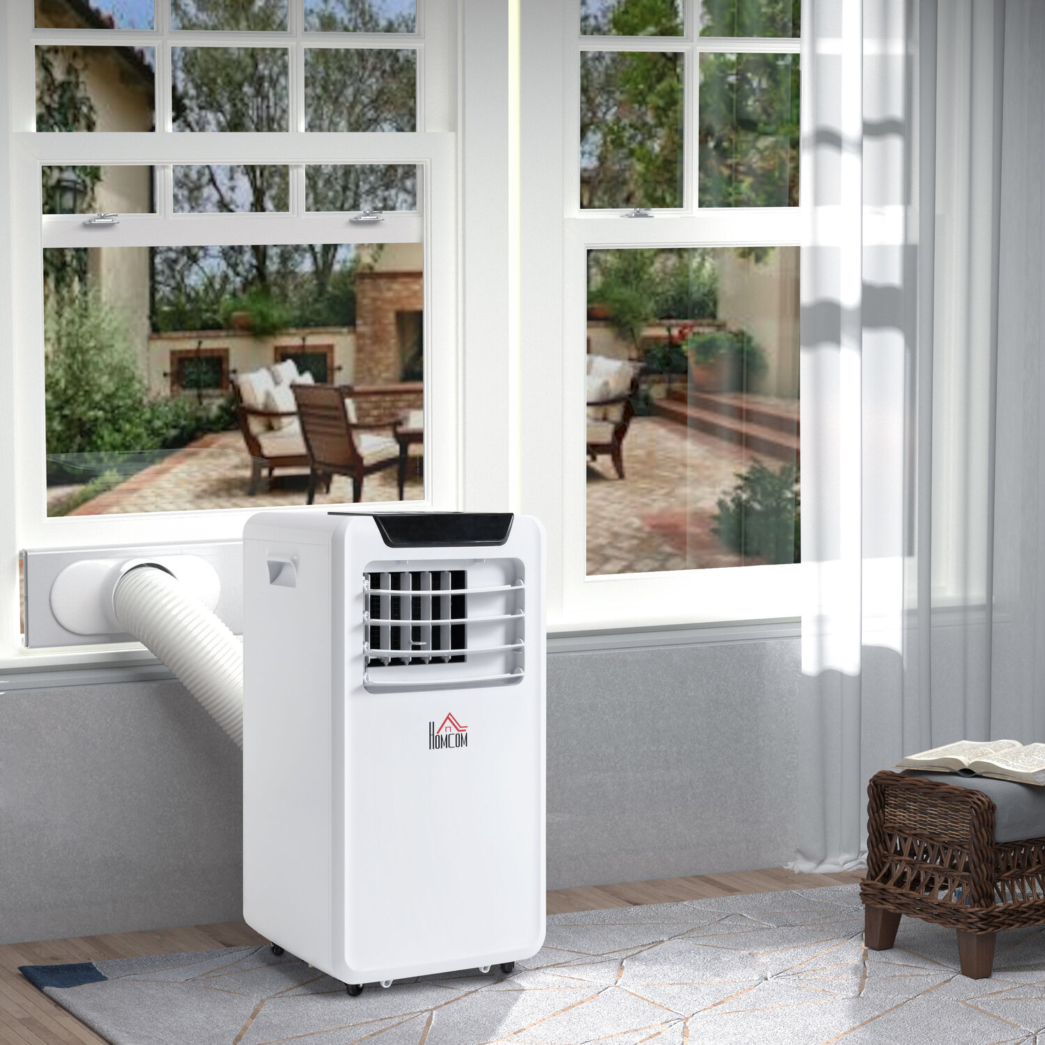 HOMCOM 10000 BTU Mobile Portable Air Conditioner Ac Unit With RC