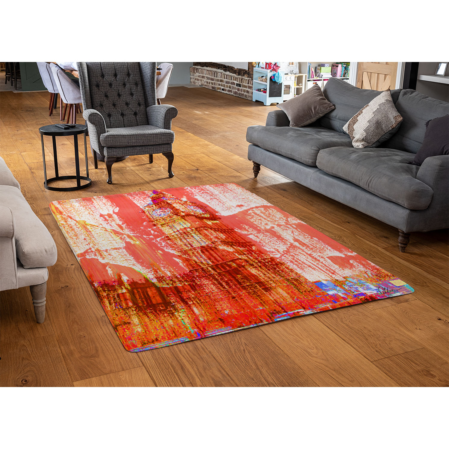 Crazy Red Ben Rug