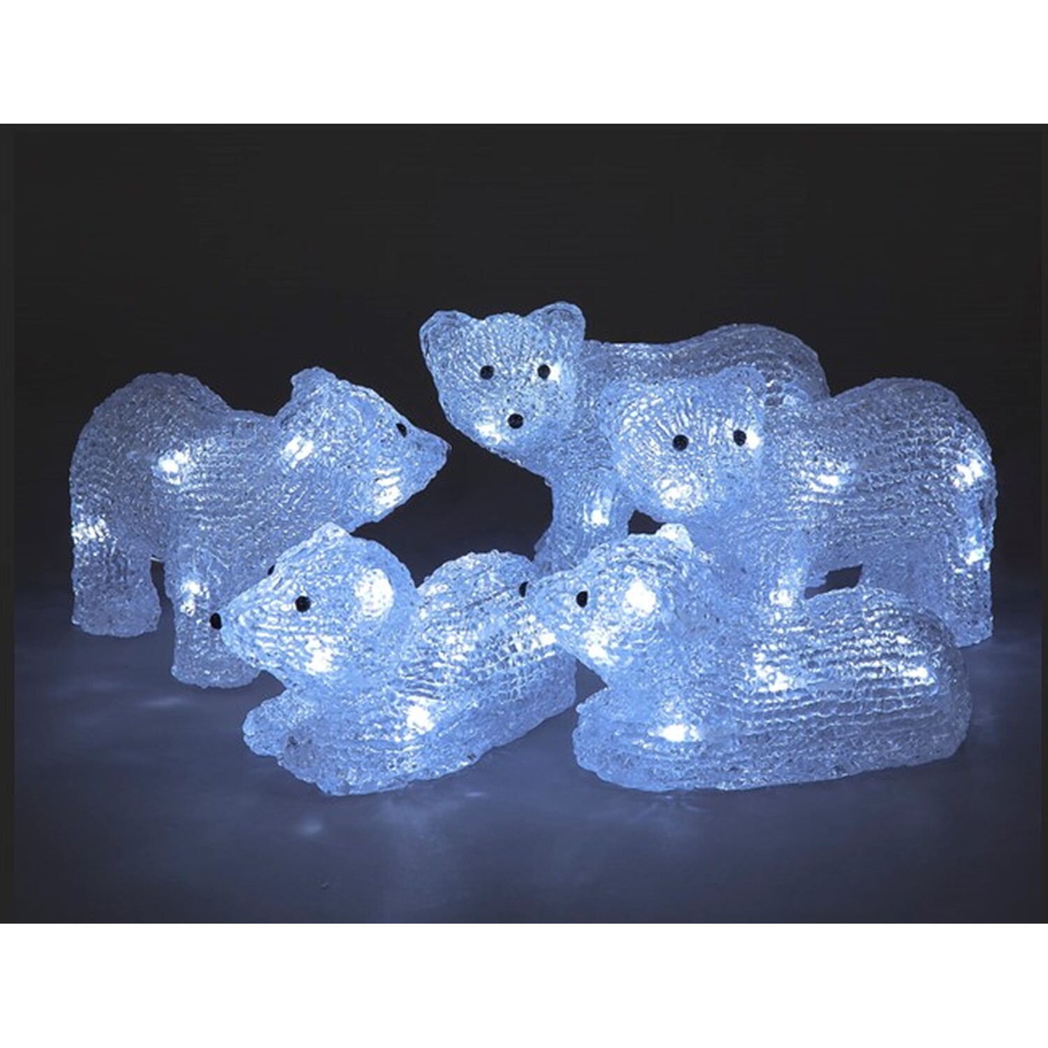 5pc Set of Acrylic Bears