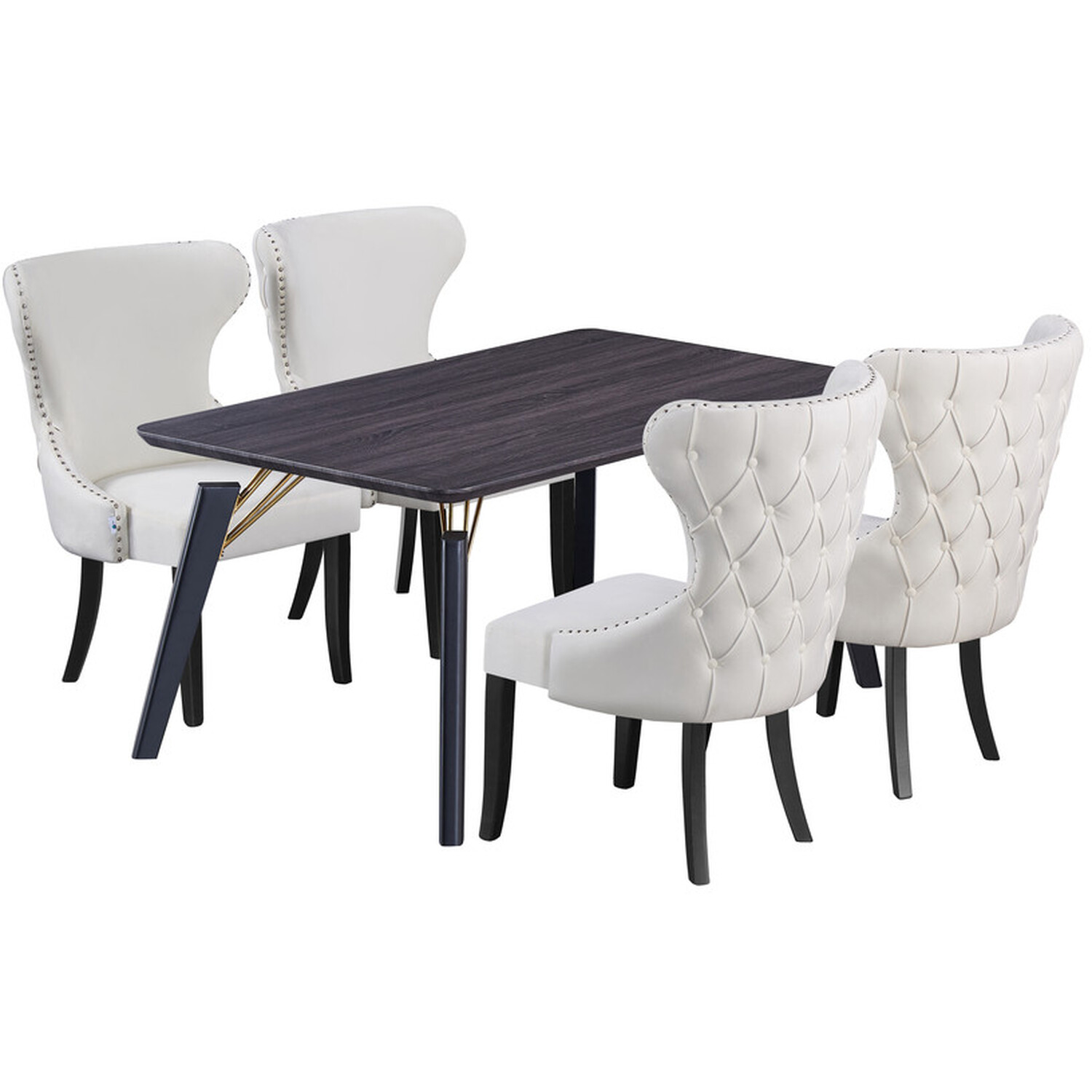 Mayfair Cosmo LUX Dining Set a Table and Chairs Set of 4
