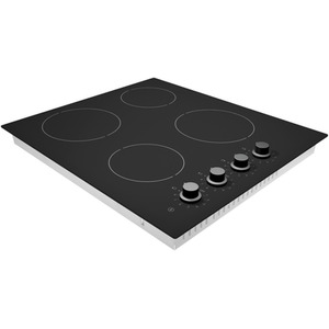 60CM 4 ZONE CERAMIC HOB WITH DIAL CONTROL BLACK