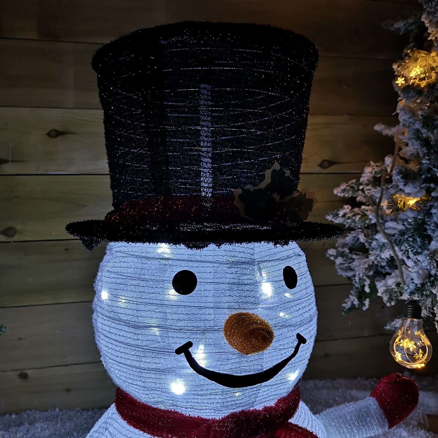 Light up Collapsible Christmas Snowman Figure with LEDs
