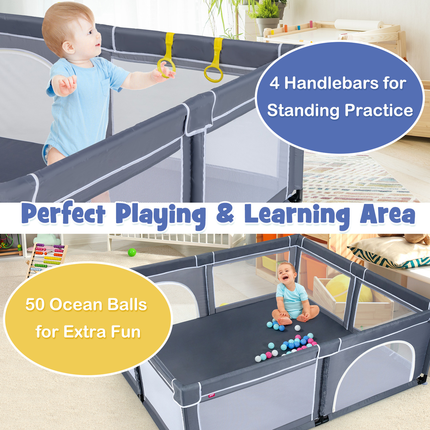Baby Playpen Portable Large Safety Infant Activity Center