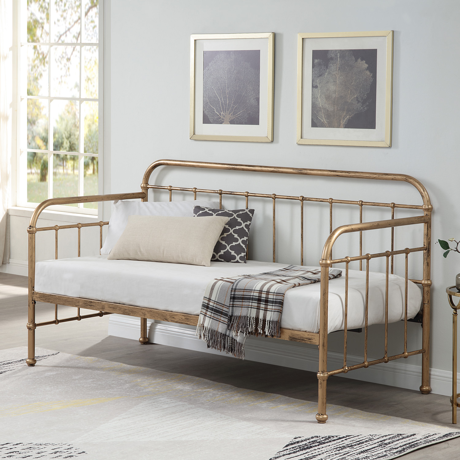 Ickleford Industrial Metal Day Bed Frame