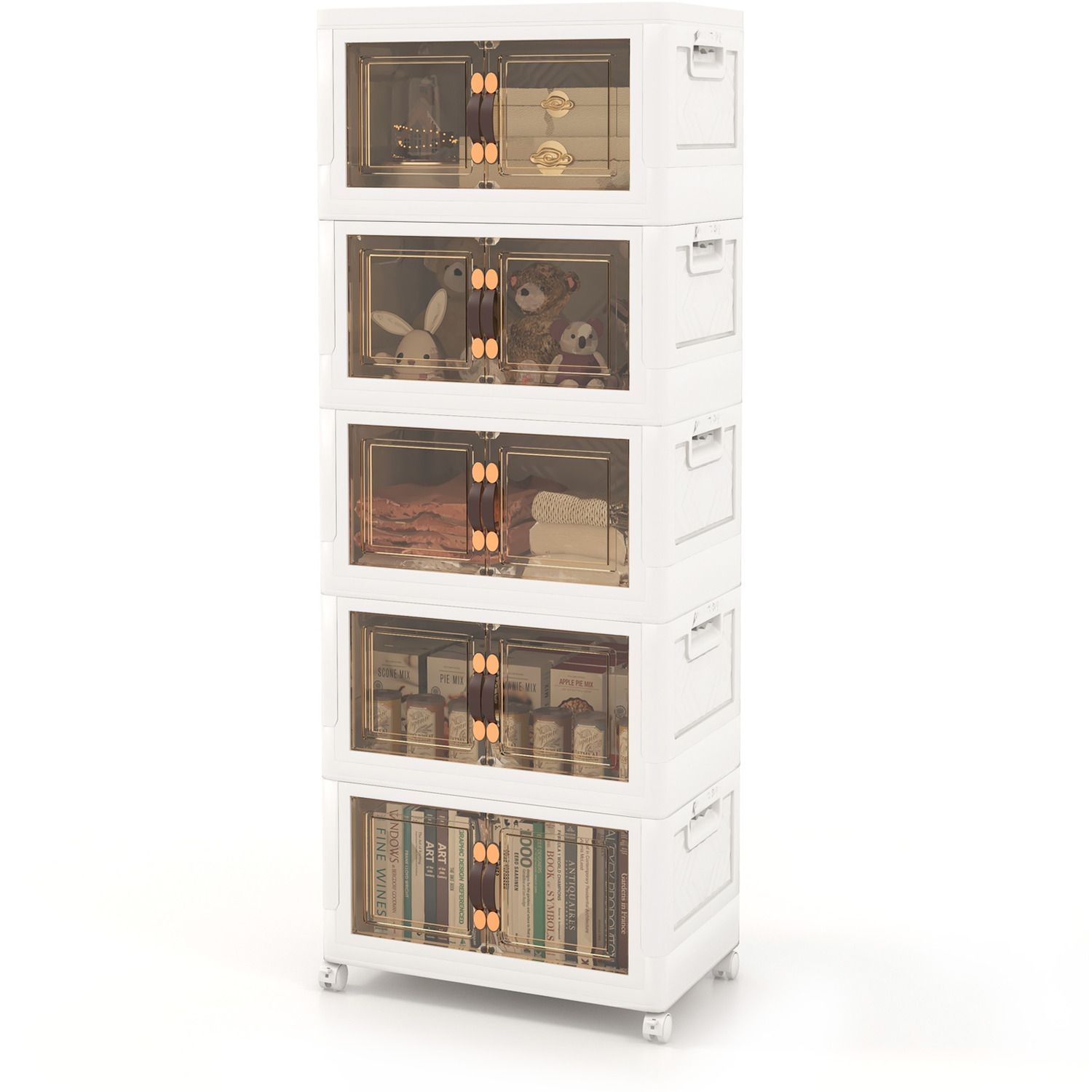 Collapsible Storage Bins with Lids