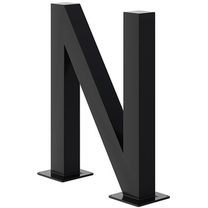 2 Piece N Shape Metal Table Legs Set