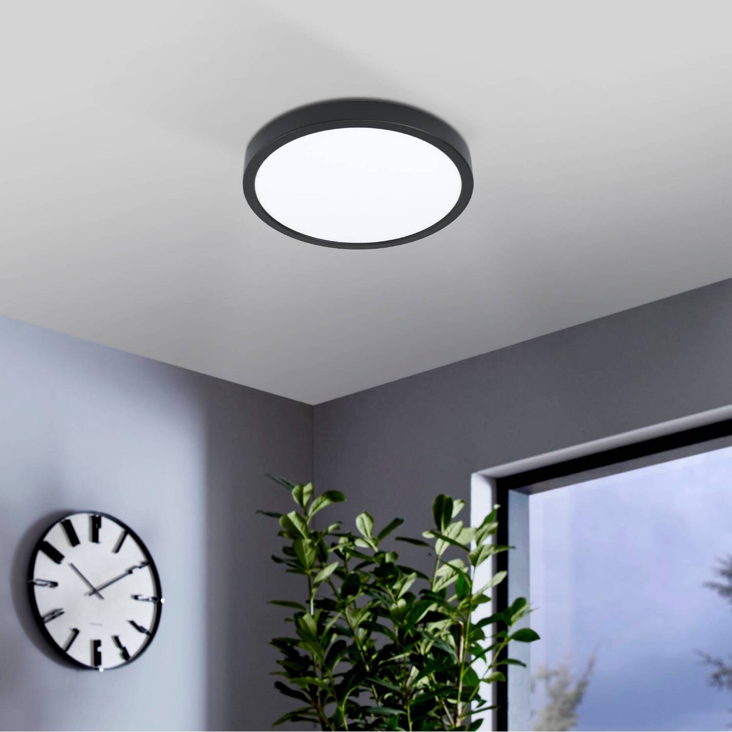 EGLO FUEVA 5 LED black ceiling light