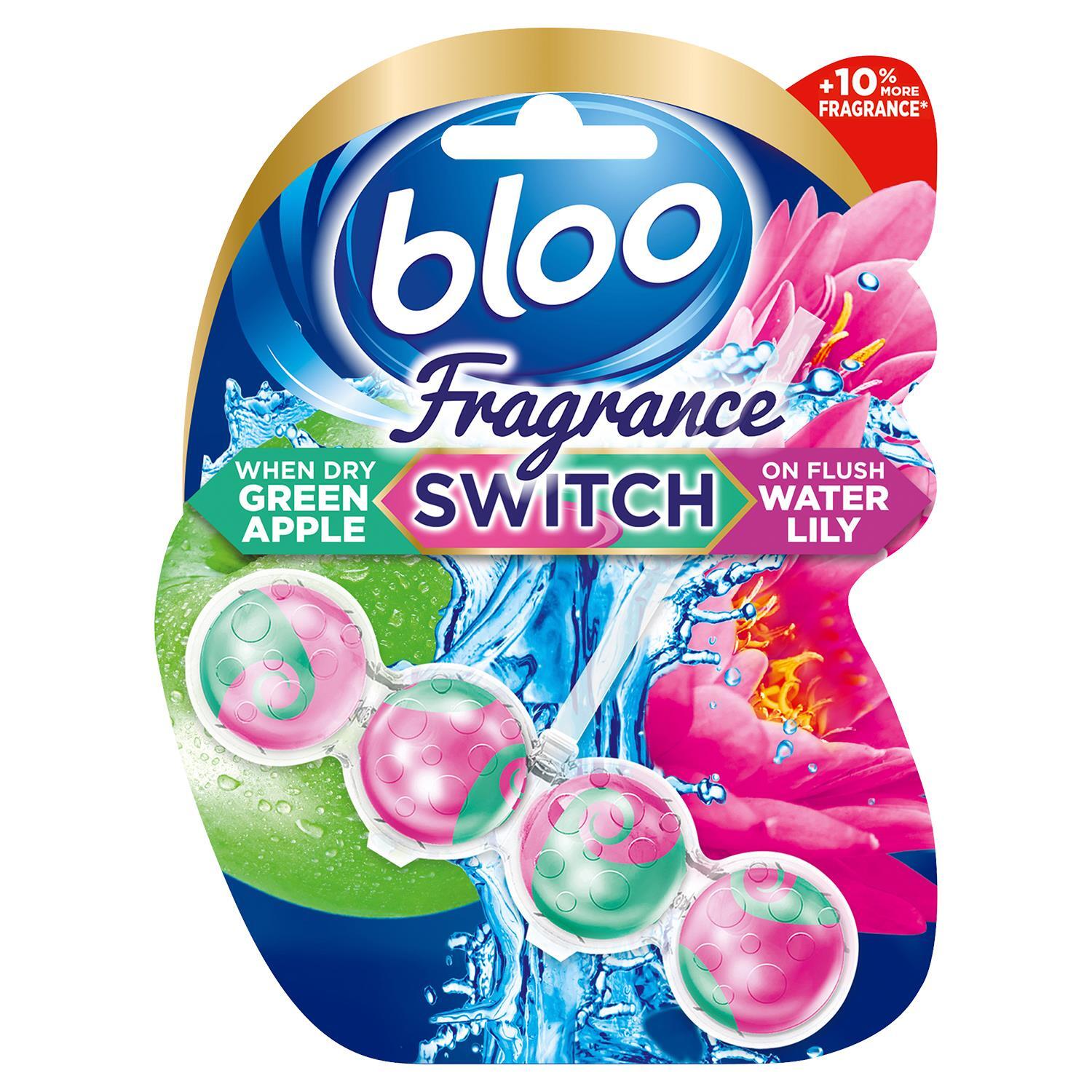 Bloo Toilet Rim Blocks Fragrance Switch Water Lily and Green Apple