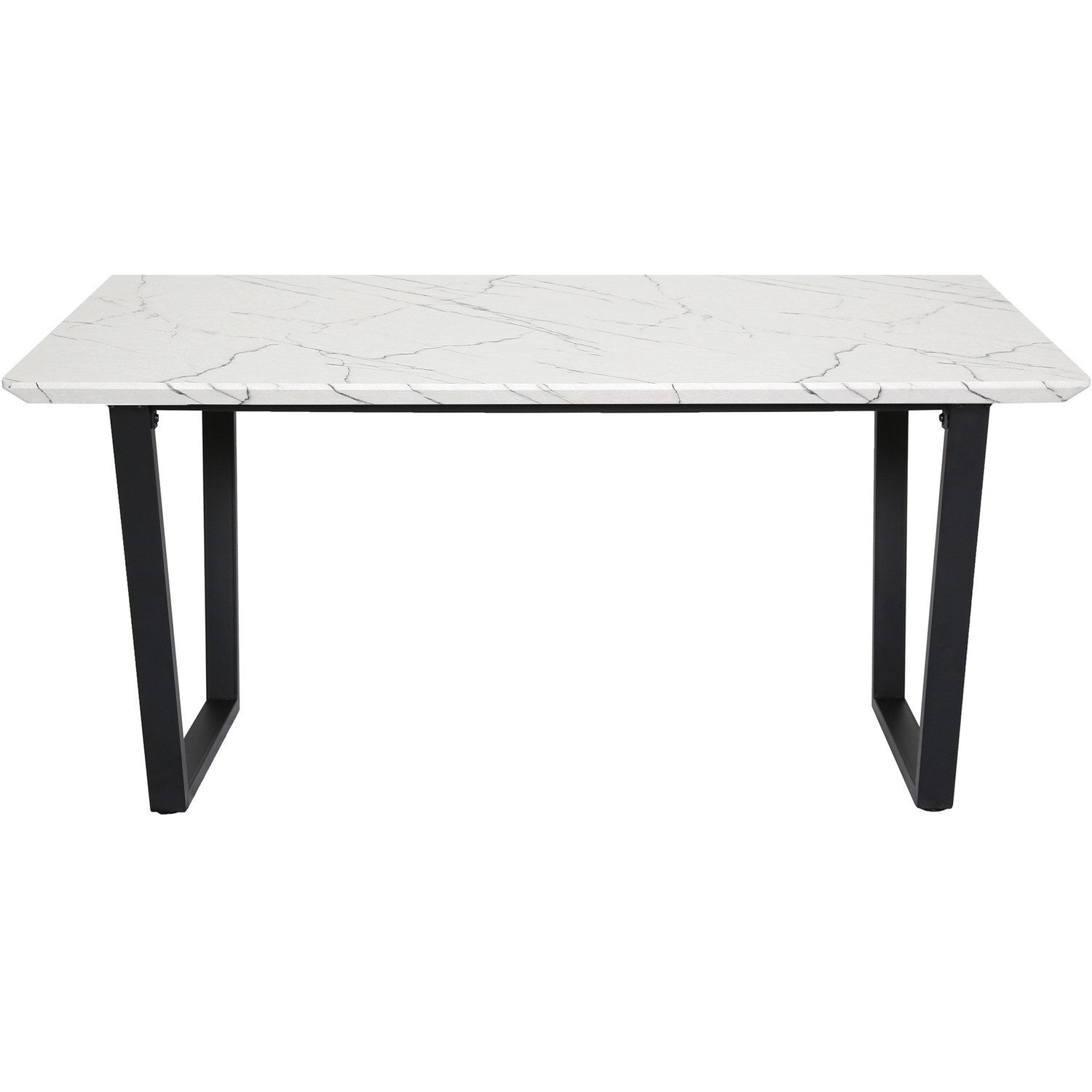 Atlas Marble Dining Table Set of 6 with Mill Chairs