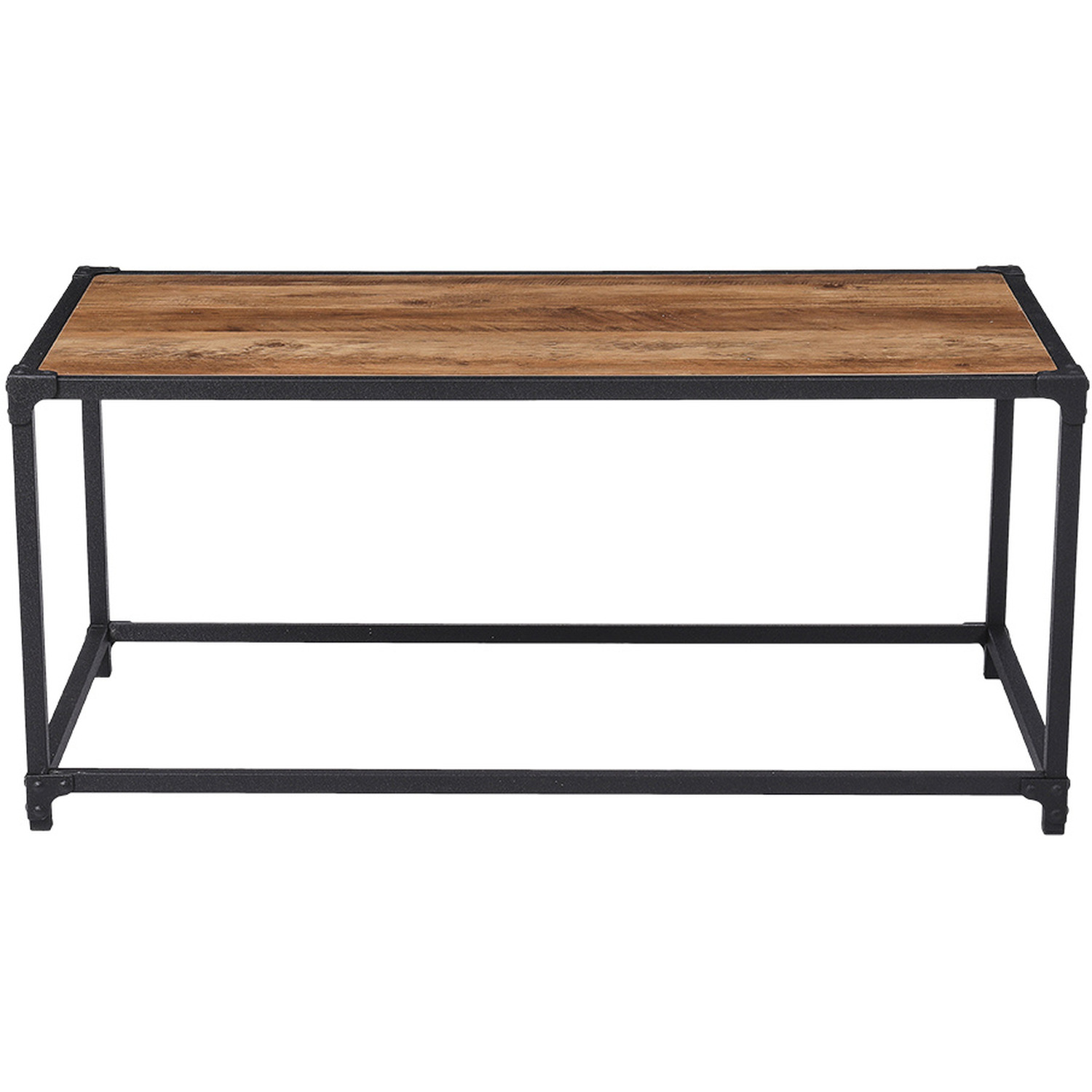 Retro Wood Metal Coffee Table