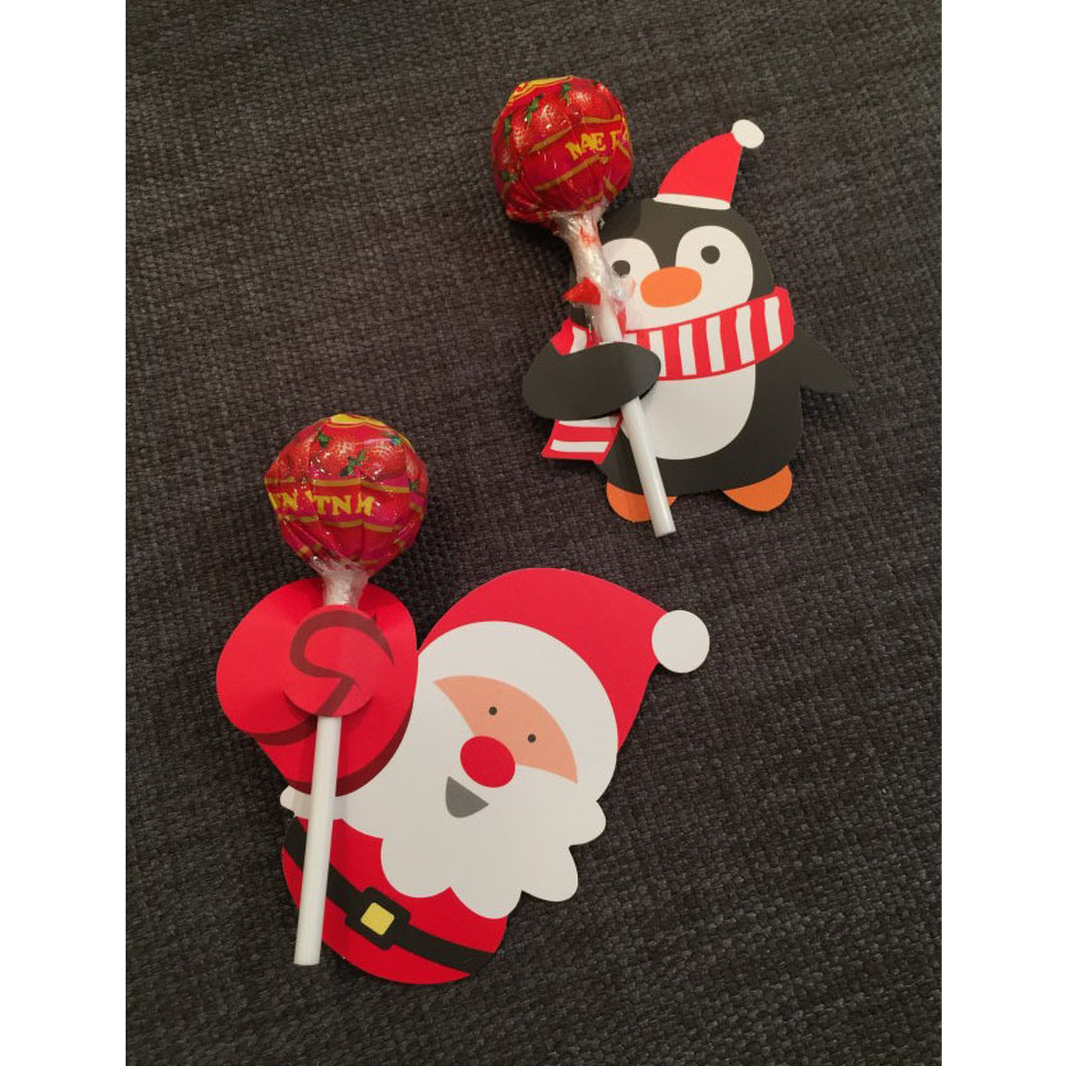 Christmas Lollipop Decorative Cards 50 Pieces