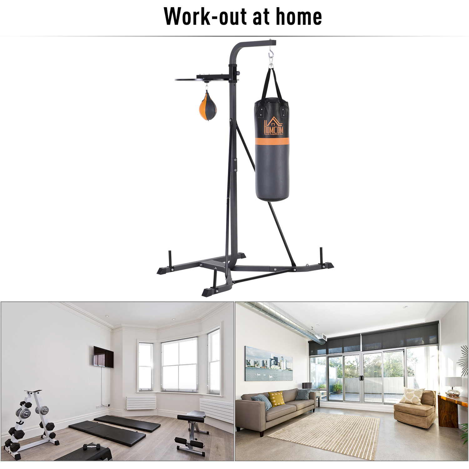 Freestanding Boxing Punch Bag and Speed Ball Station