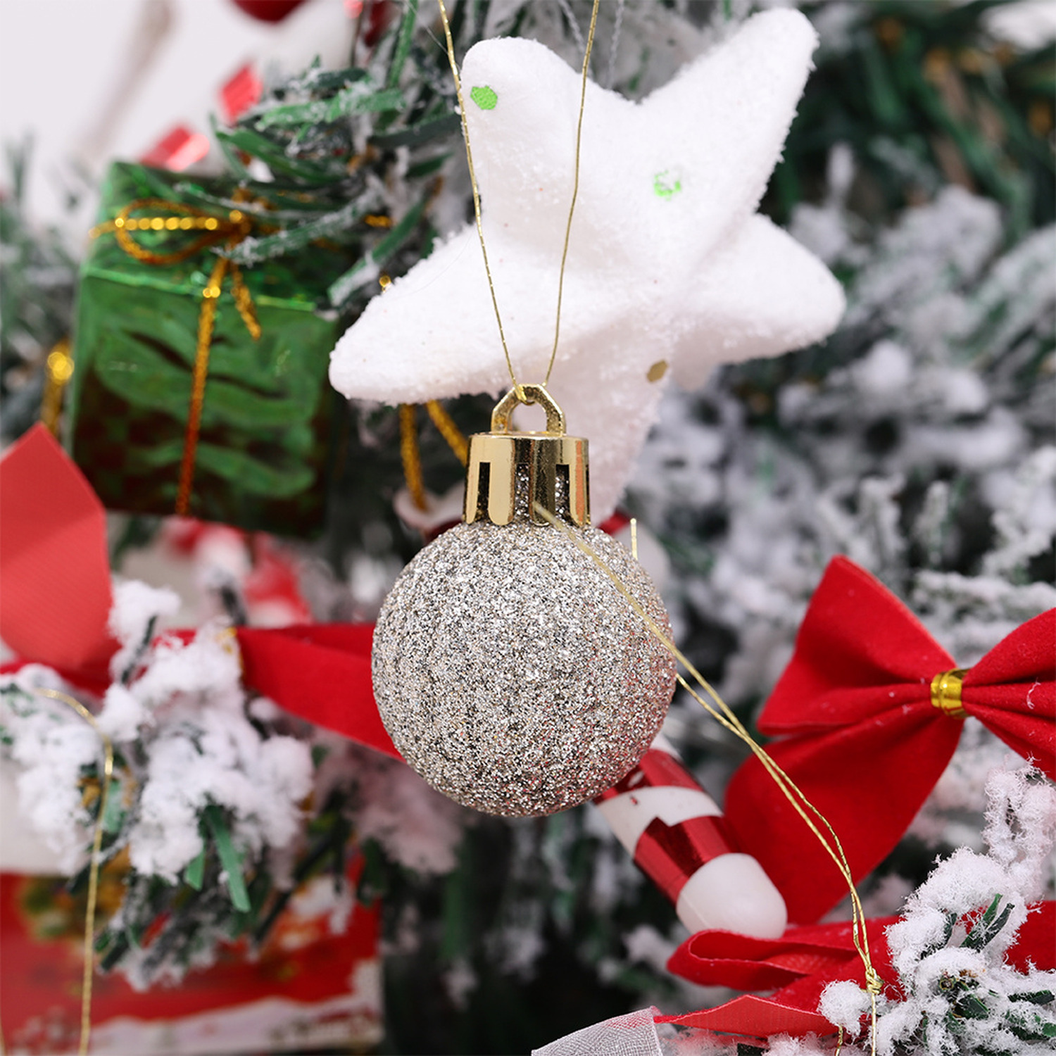 30PCS Christmas Tree Top Hanging Baubles Ornament Home Decor