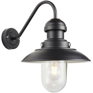 Hereford Traditional Outdoor Dome Wall Light Matt Black IP44