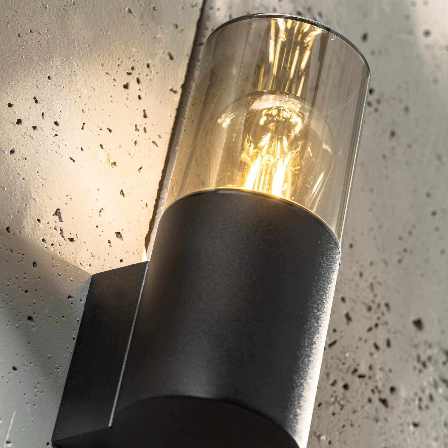 CGC BLUEBELL Black Outdoor Cylinder Wall Light