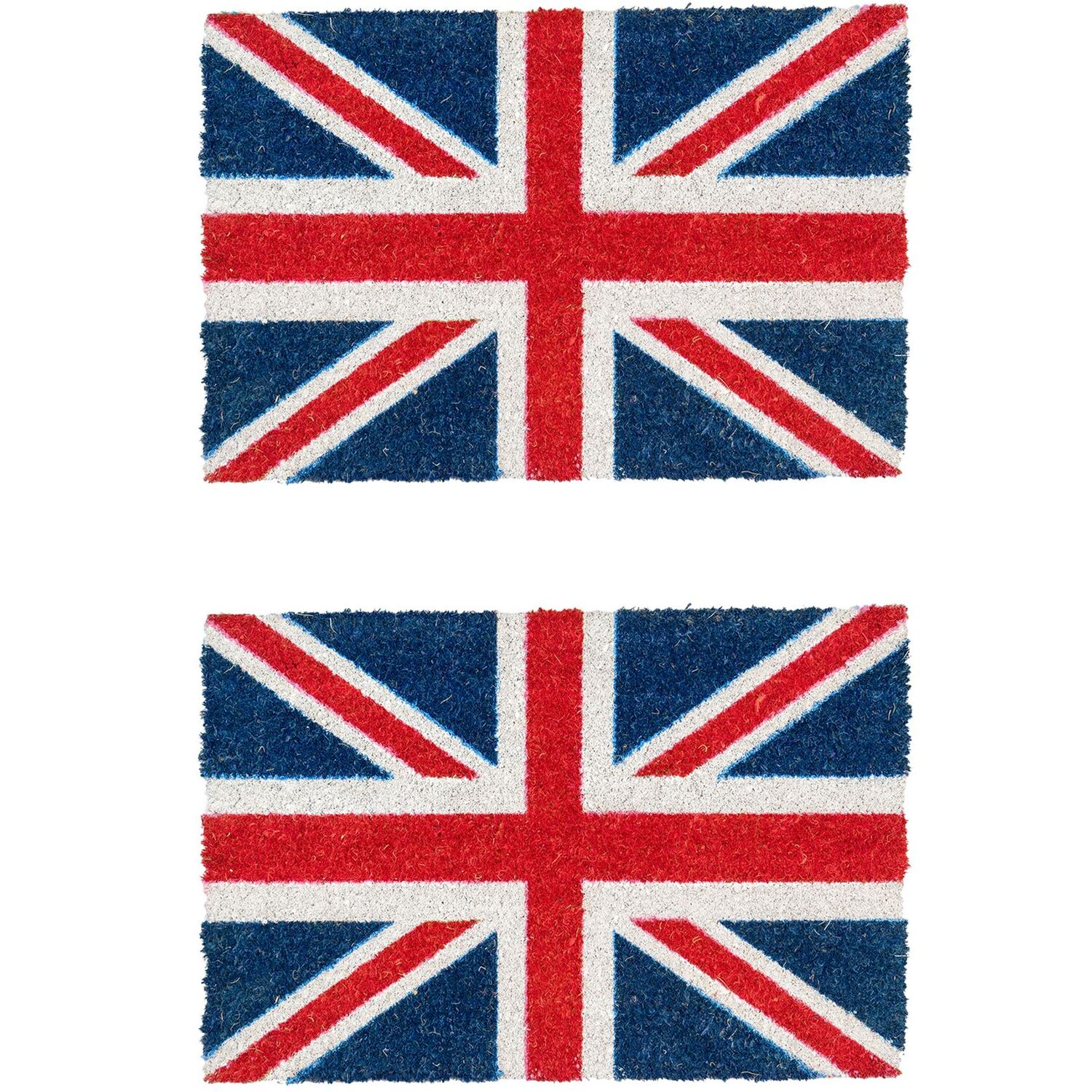 Nicola Spring Coir Door Mats - 60 x 40cm - Union Jack - Pack of 2