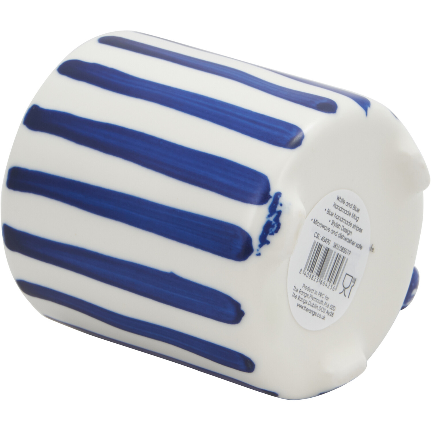 White and Blue Mug
