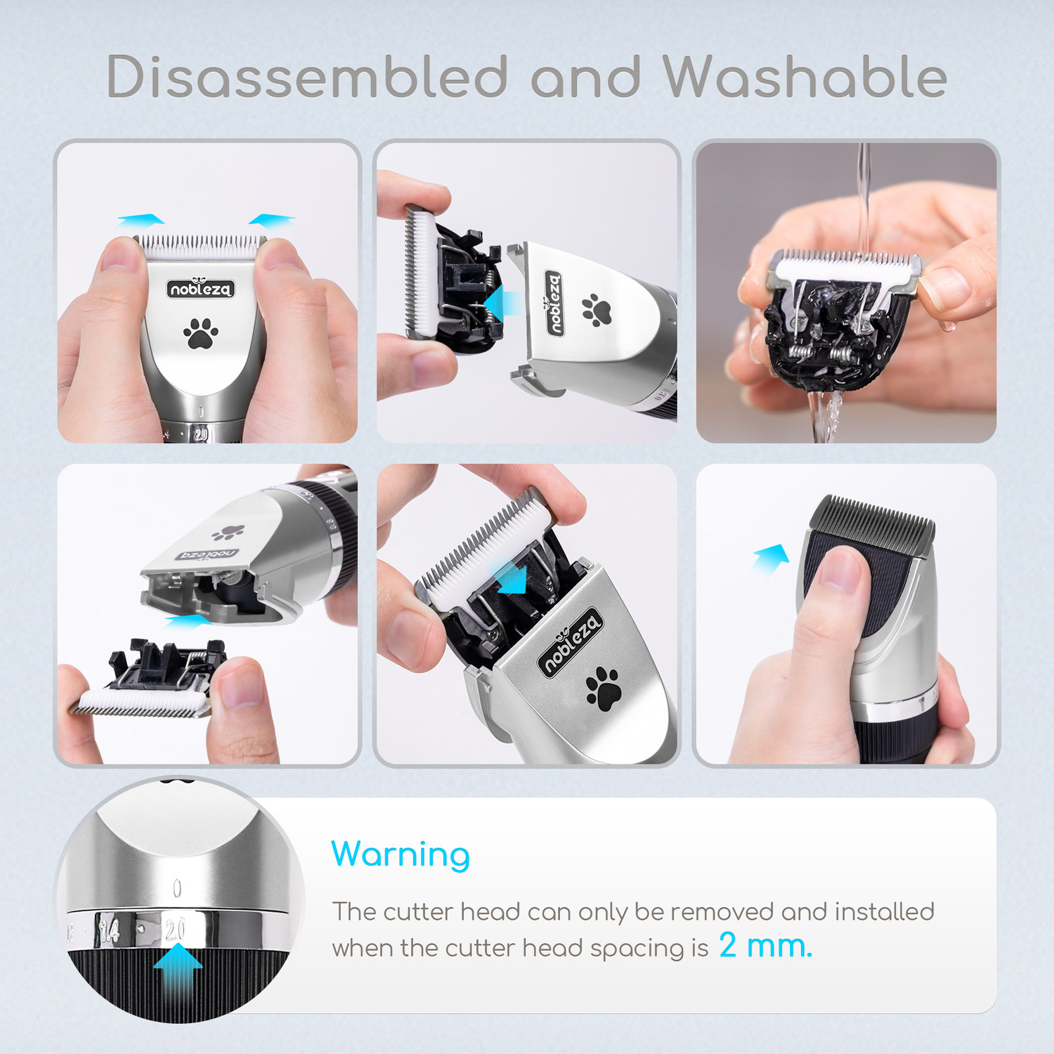 Dog Clippers Cordless Professional Pet Grooming Kit Dog Trimmer