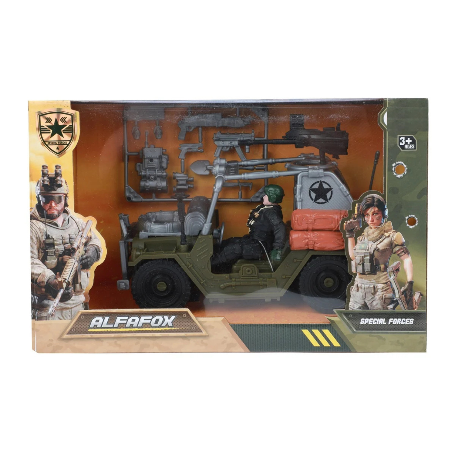 Kids Military Jeep with Accessories and Military Soldier Toy