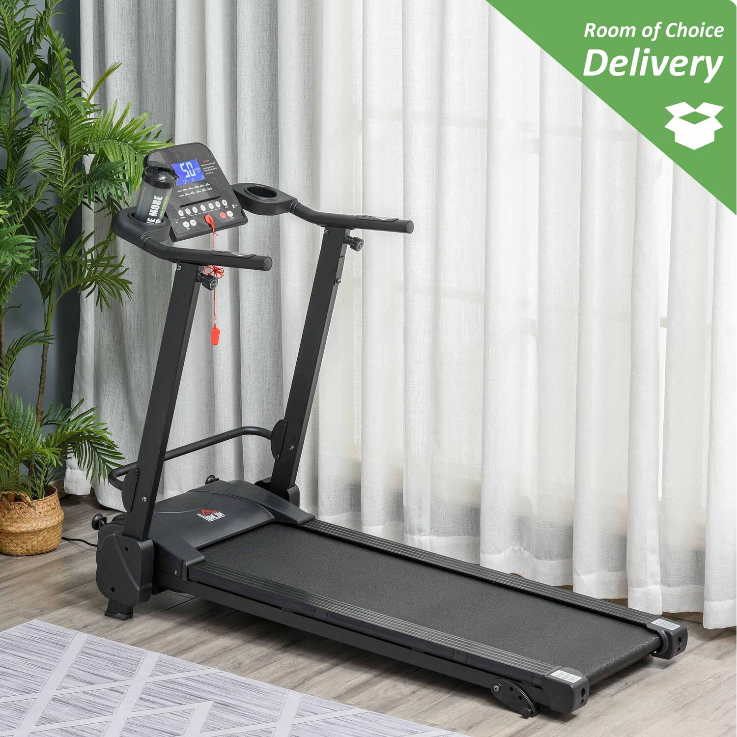 HOMCOM Electric Motorised Folding Treadmill Machine