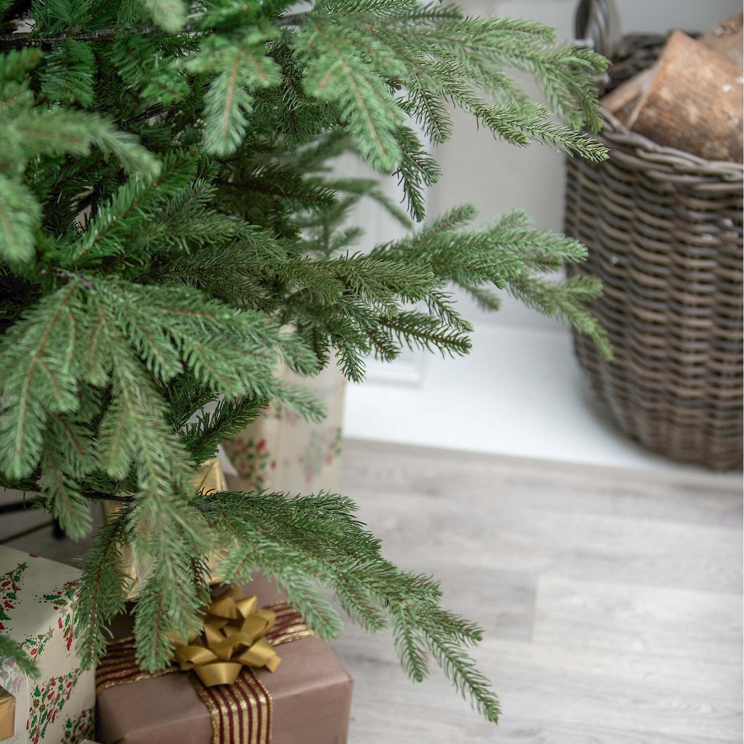 7ft Highclere Artificial Wide Green Spruce Christmas Tree
