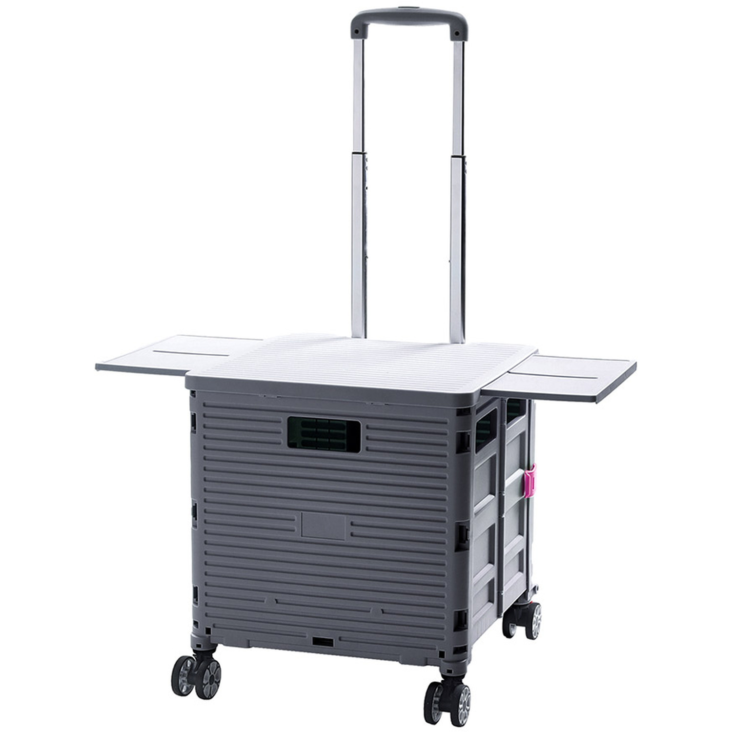 Folding Trolley with Magnetic Lid and Tiltable Handle