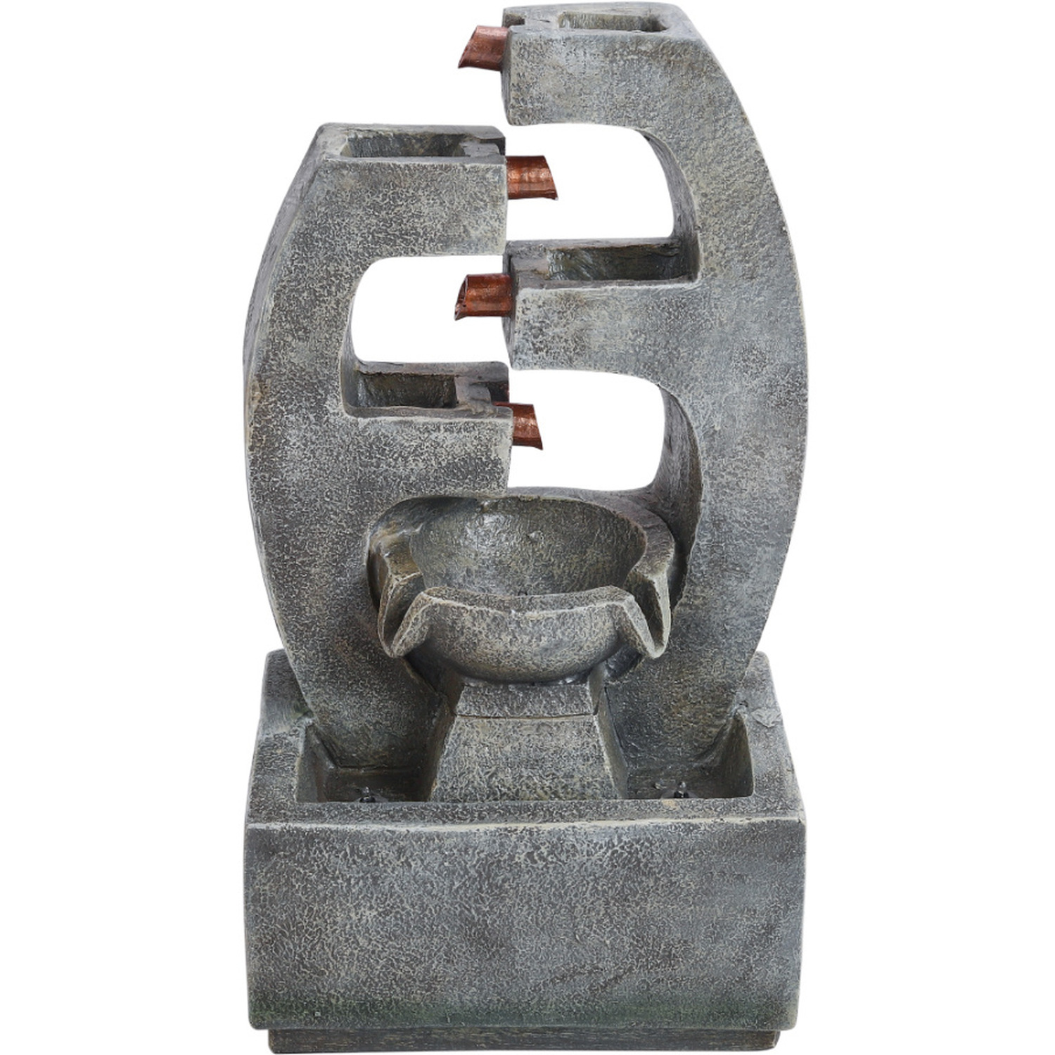 Rock Effect Layered Pipe LED Water Feature