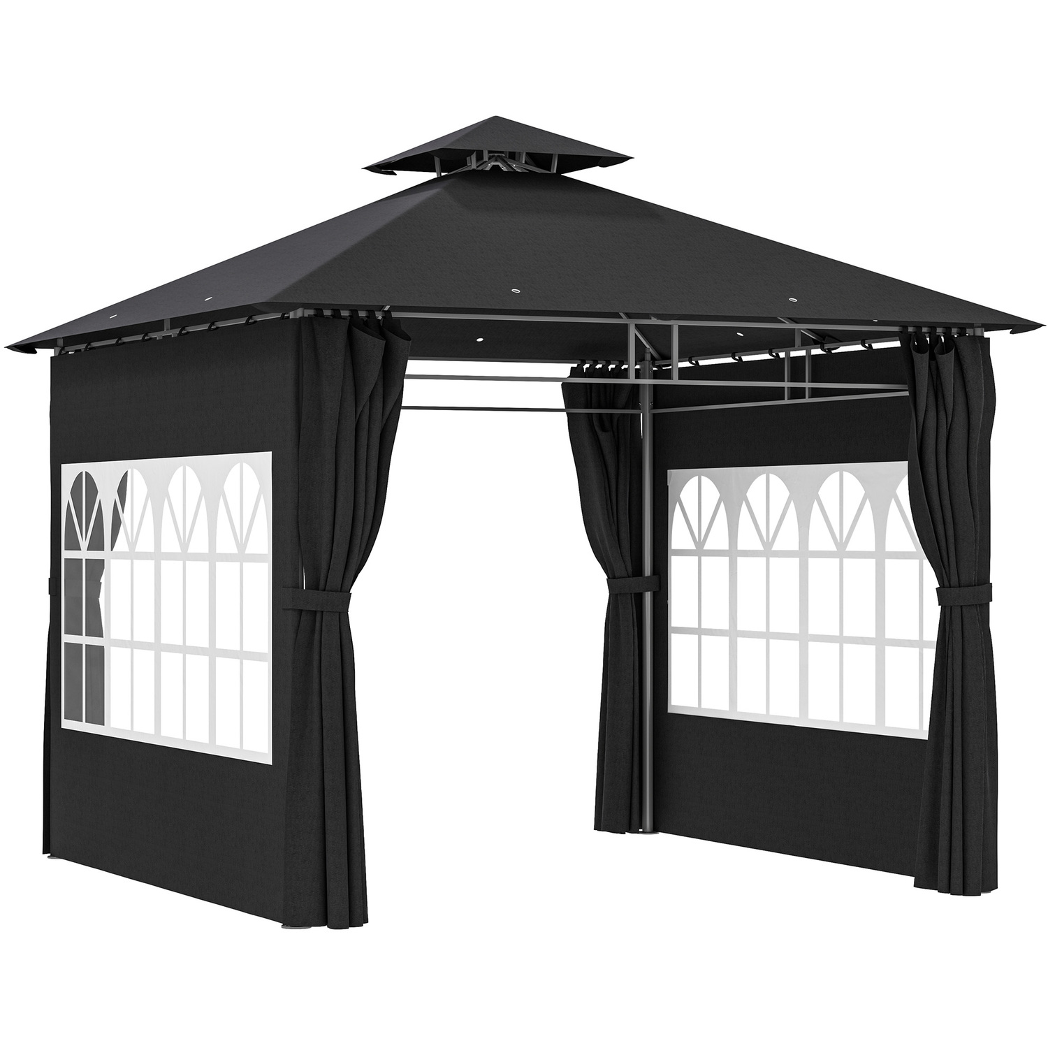 Outsunny 3 x 3 m Double Roof Garden Gazebo