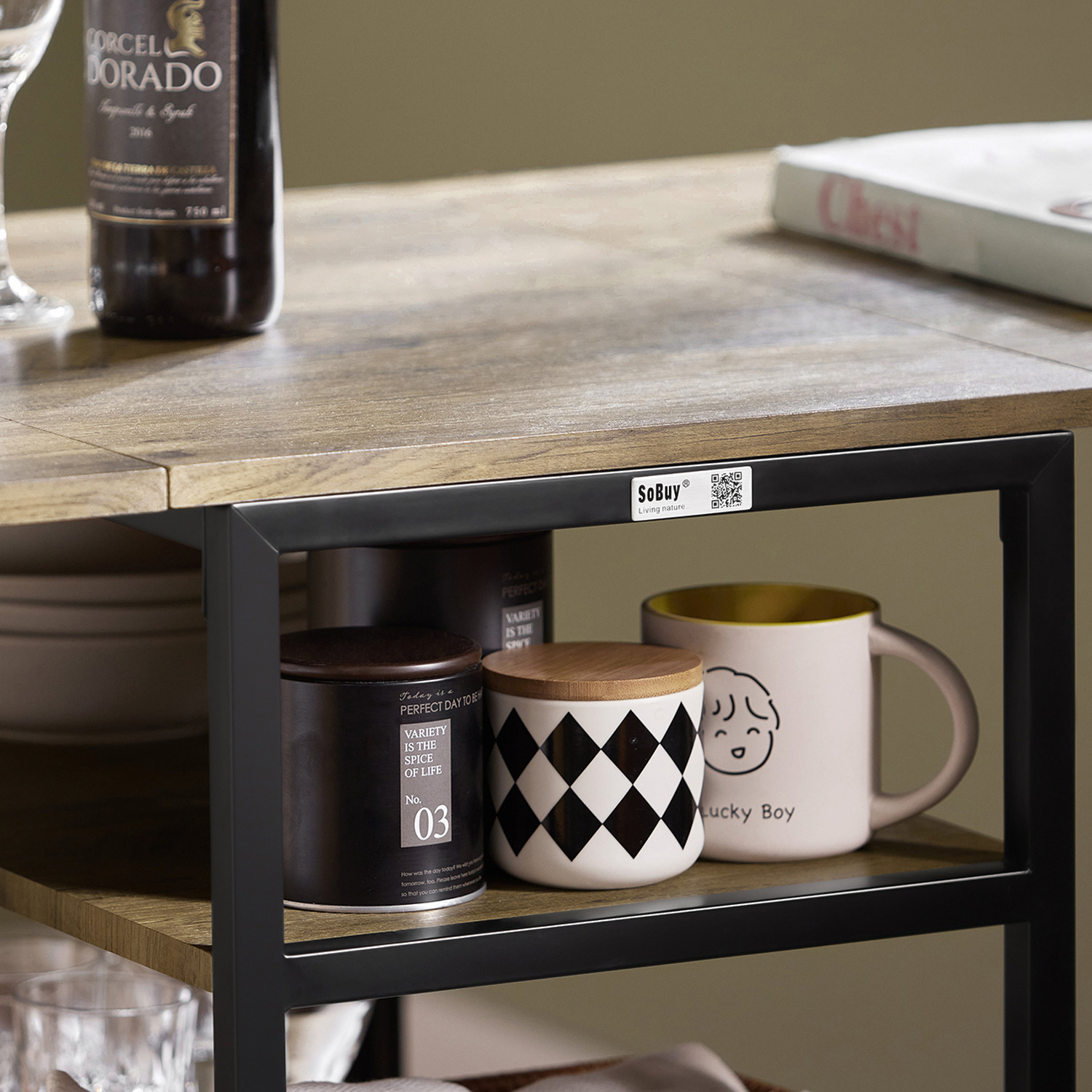 SoBuy Industrial Design Folding Office & Dining Table