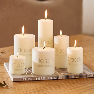 6 Pieces Unscented Pillar Candles Set Home Decor