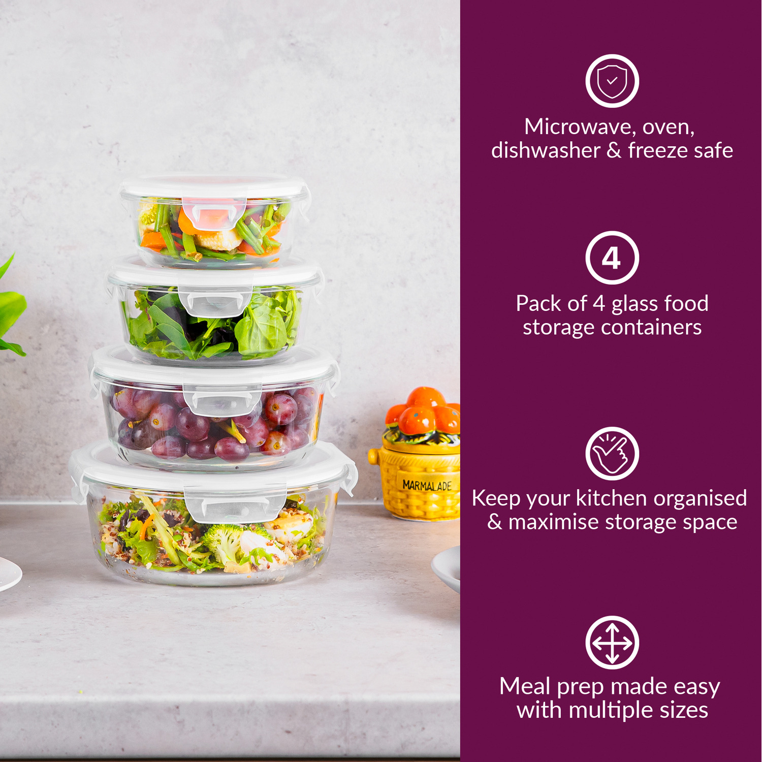 Essentials 12Pc Glass Storage Container Set