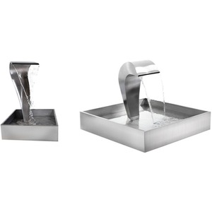Brushed Stainless Steel Square Reservoir for Water Features 162L 90cm