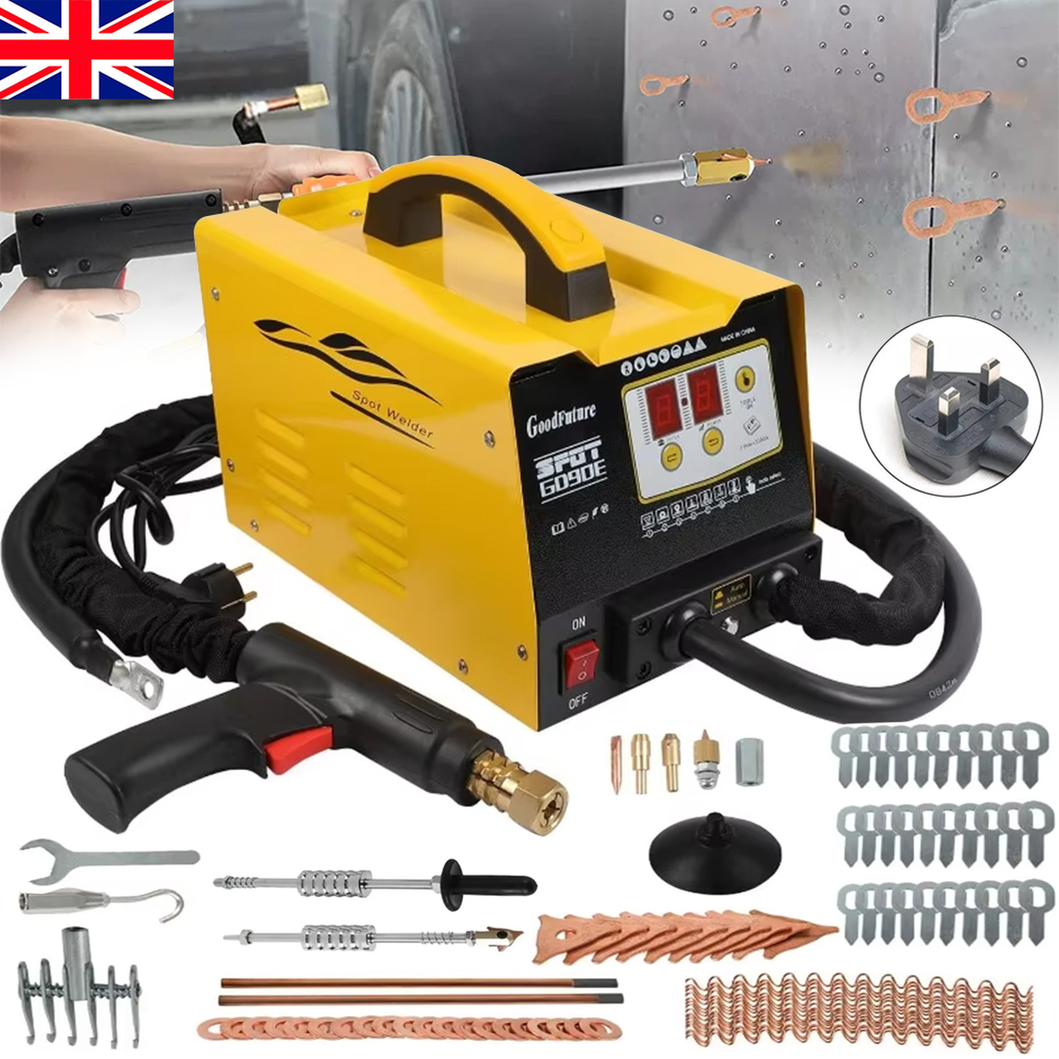 Car Body Spot Welder and Panel Puller Kit