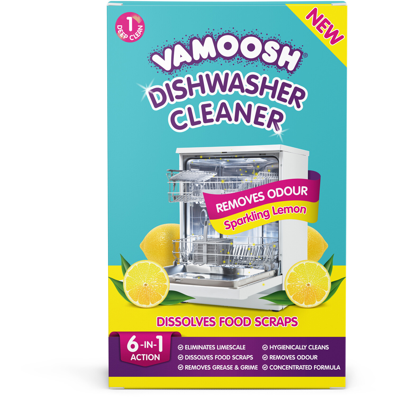 Vamoosh 6 in 1 Action Dishwasher Cleaner