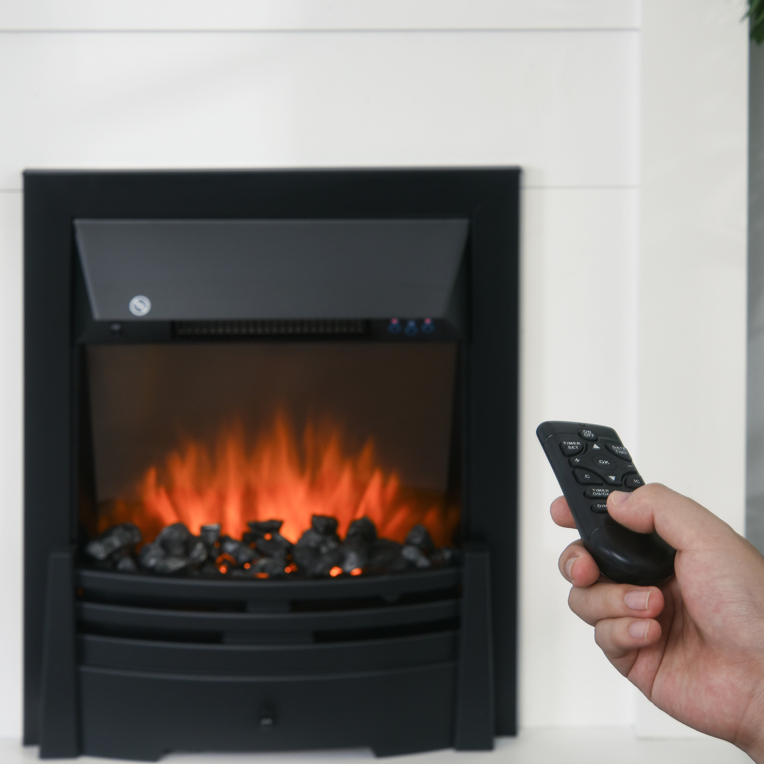 1000W,2000W Electric Fire and Mantelpiece with LED Flames