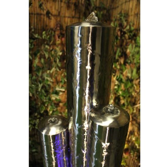 Stainless Steel Tube Modern Metal Solar Water Feature
