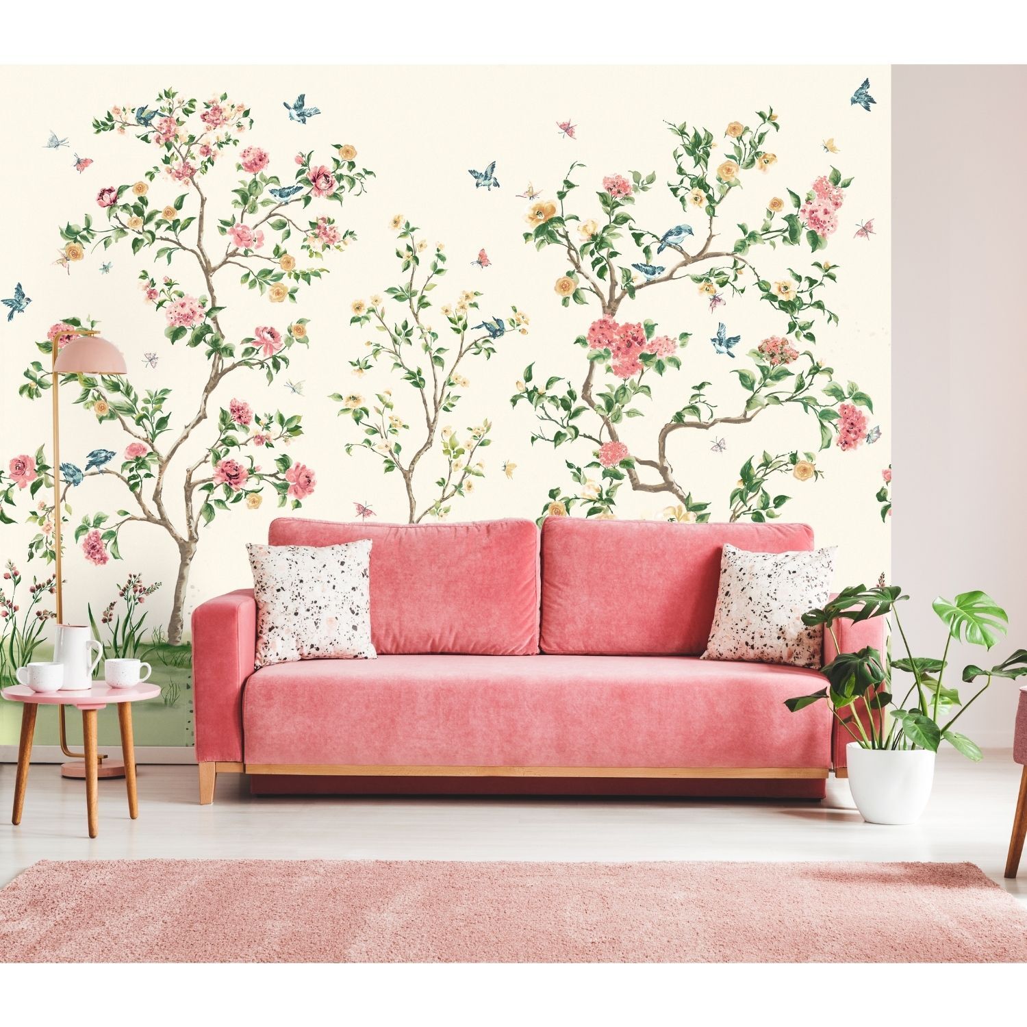 Oriental Flower Tree Wall Mural