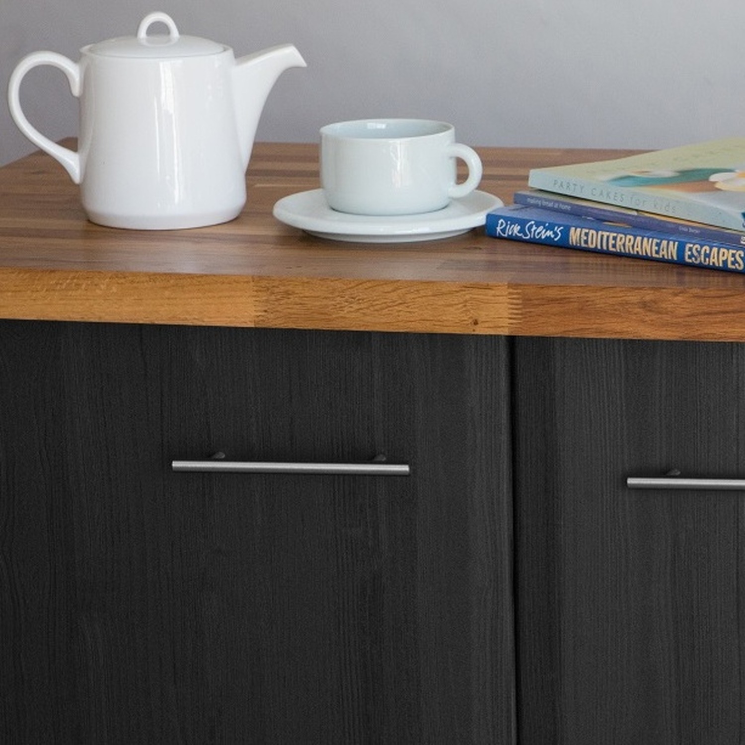 dc fix Quadro Black Self Adhesive Vinyl Wrap for Kitchen Doors and Worktops