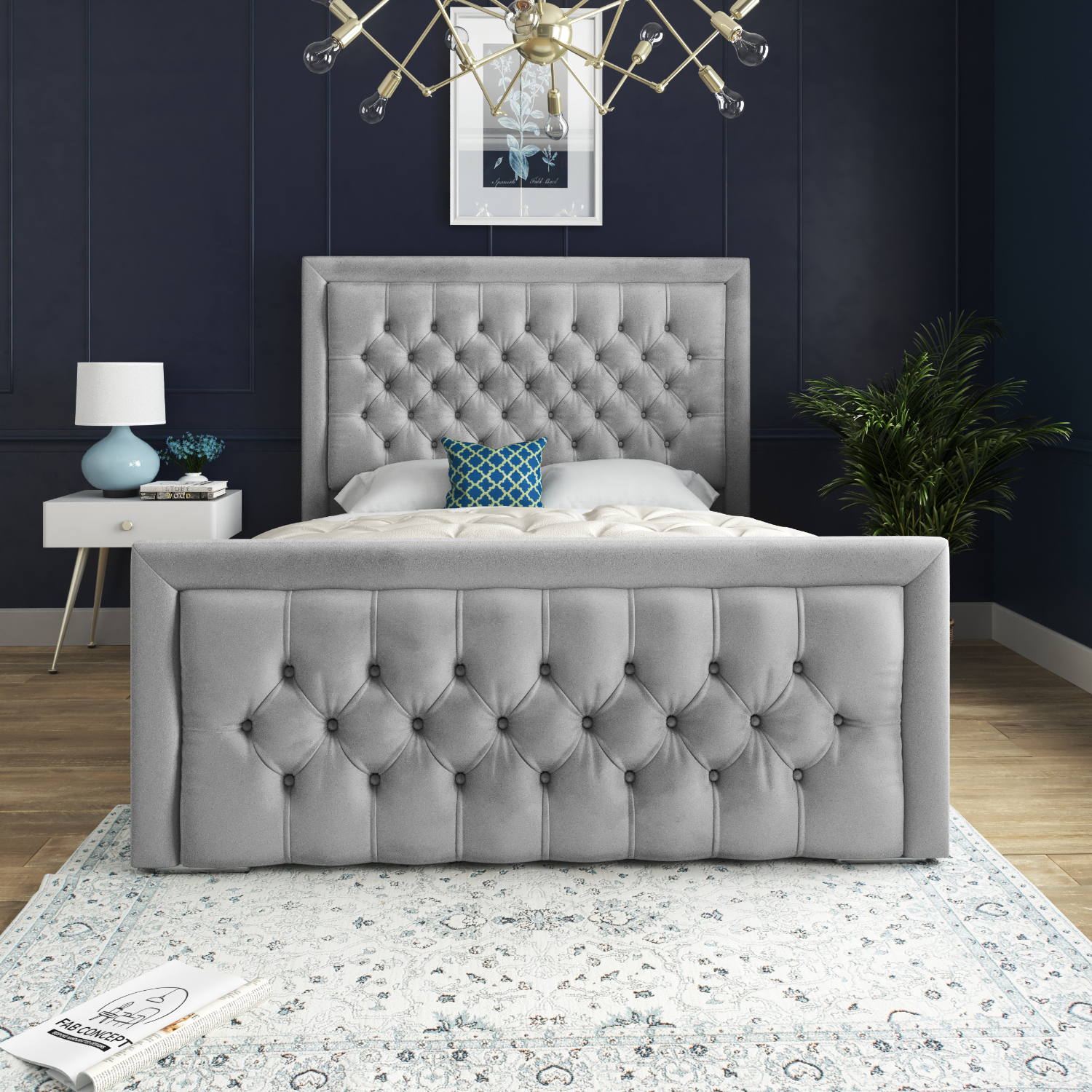 Rovigo Upholstered Soft Velvet Bed Frame