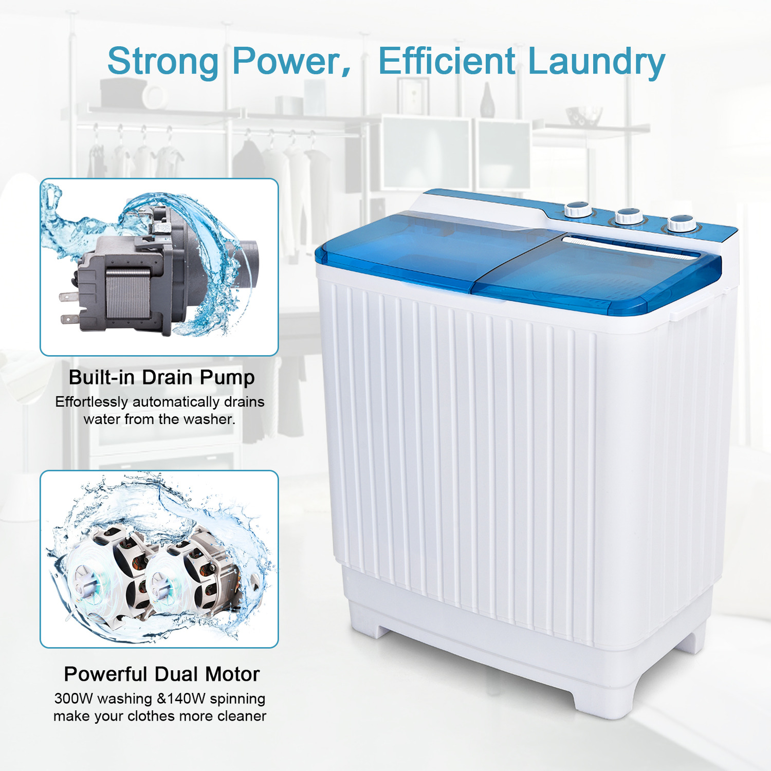 Twin Tube Laundry Washer Washing Machine