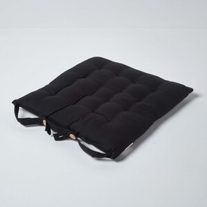 Solid Cotton Seat Pad with Button Straps