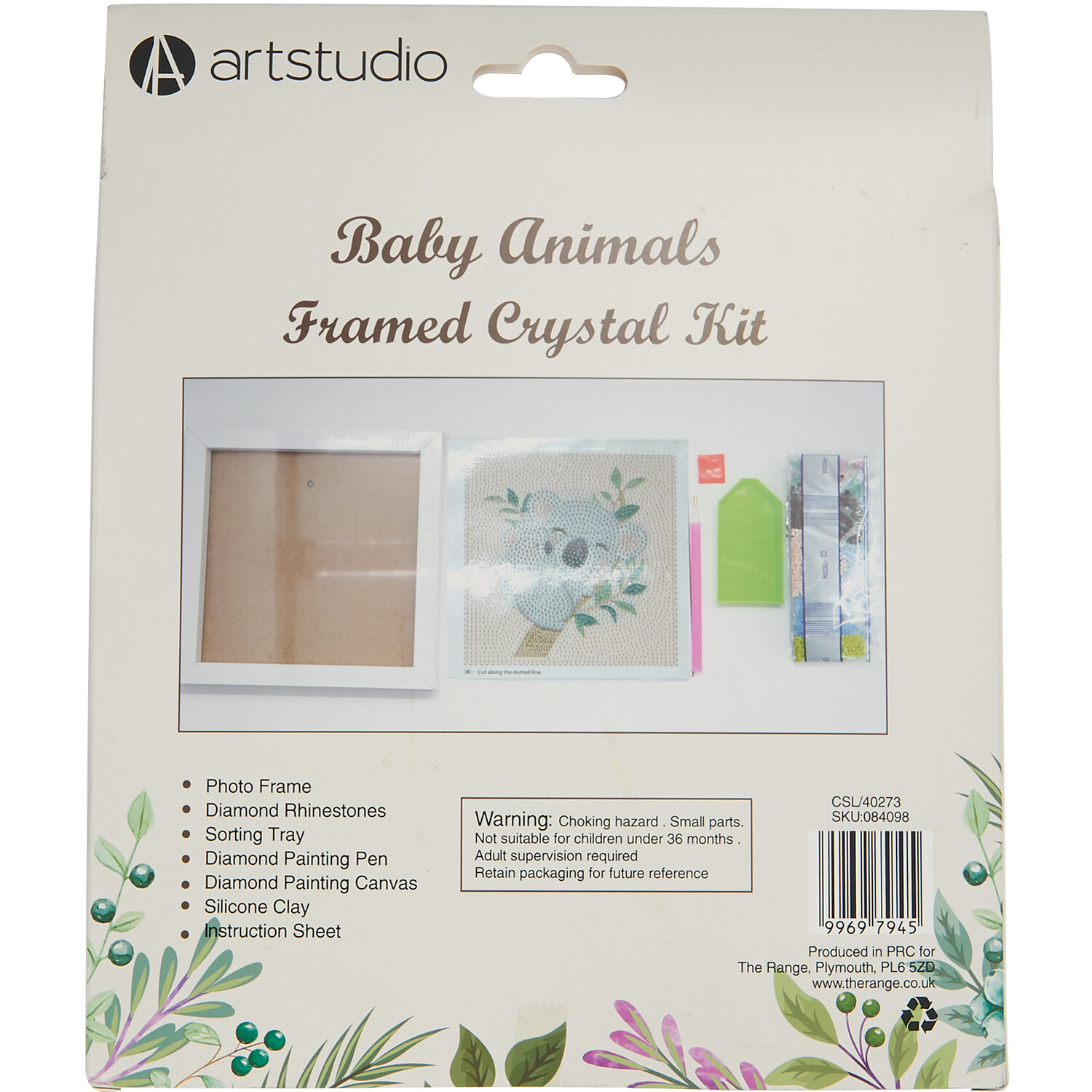 Baby Animals Framed Crystal Kit