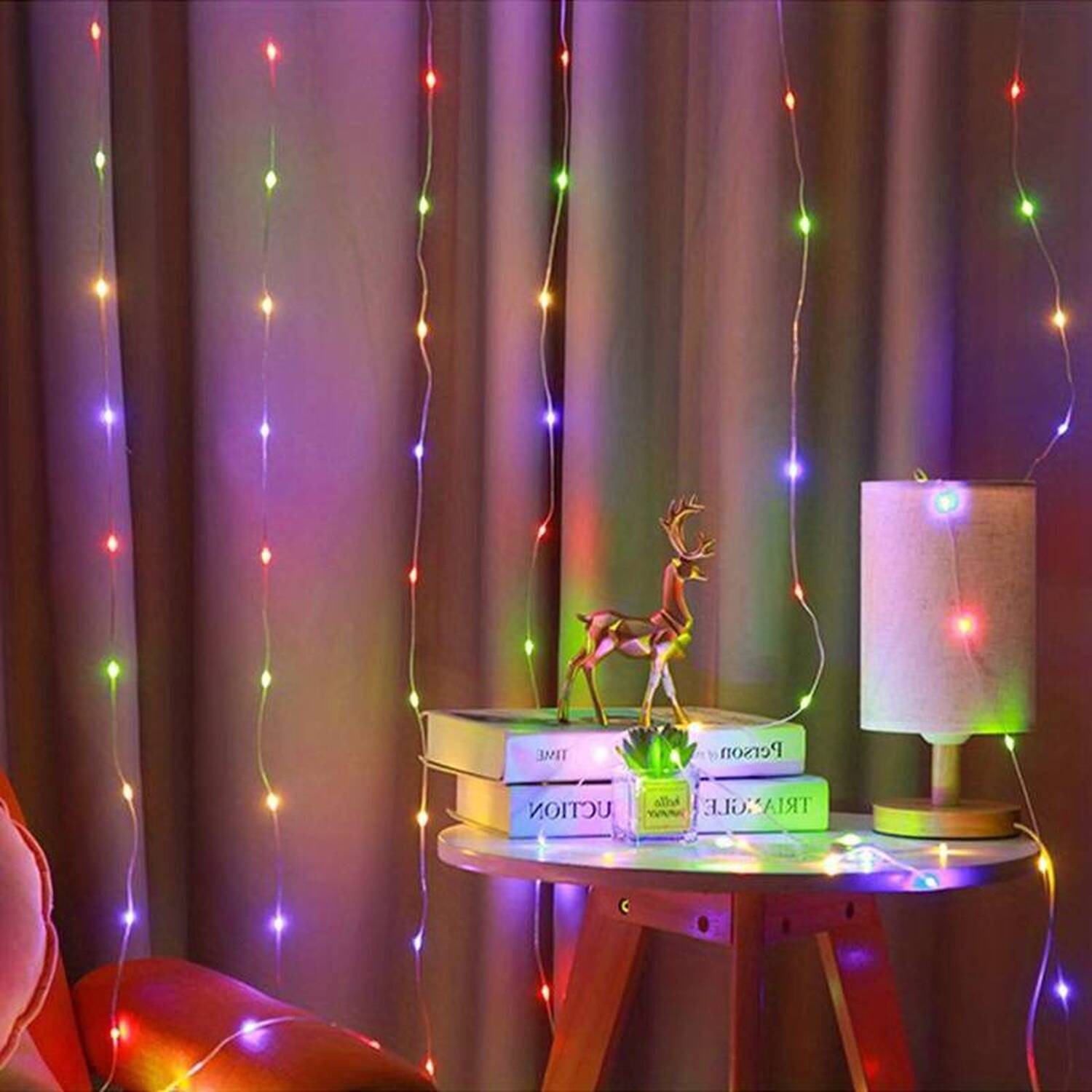 Extrastar LED outdoor garden Solar Curtain with hooks