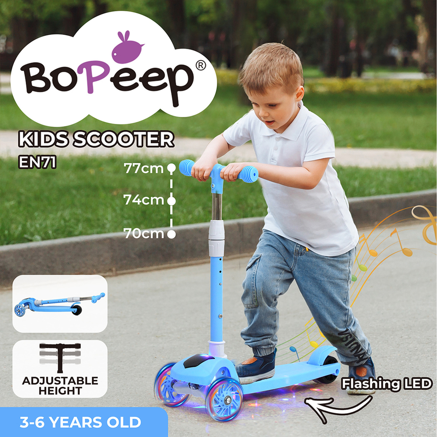 Height Adjustable Kids Scooter