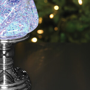 Glitter Spinning Iridescent LED Tree