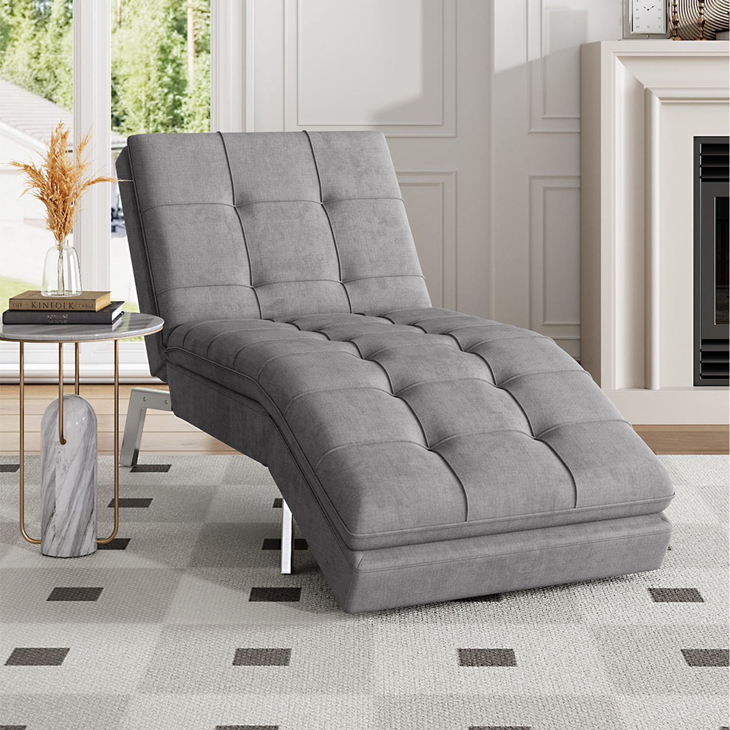 Adjustable Upholstered Chaise Lounge