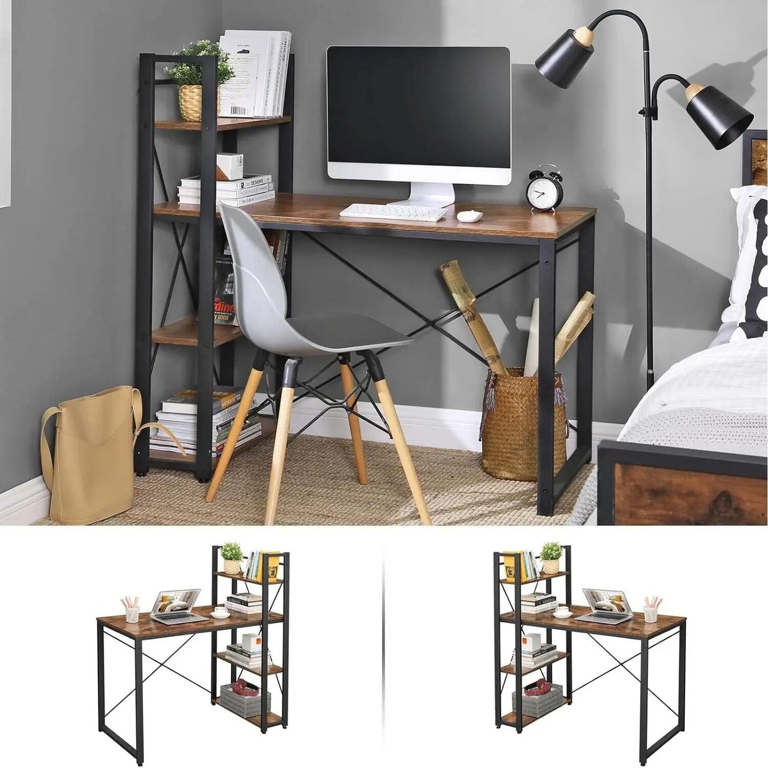 Writing Desk with Storage Shelve