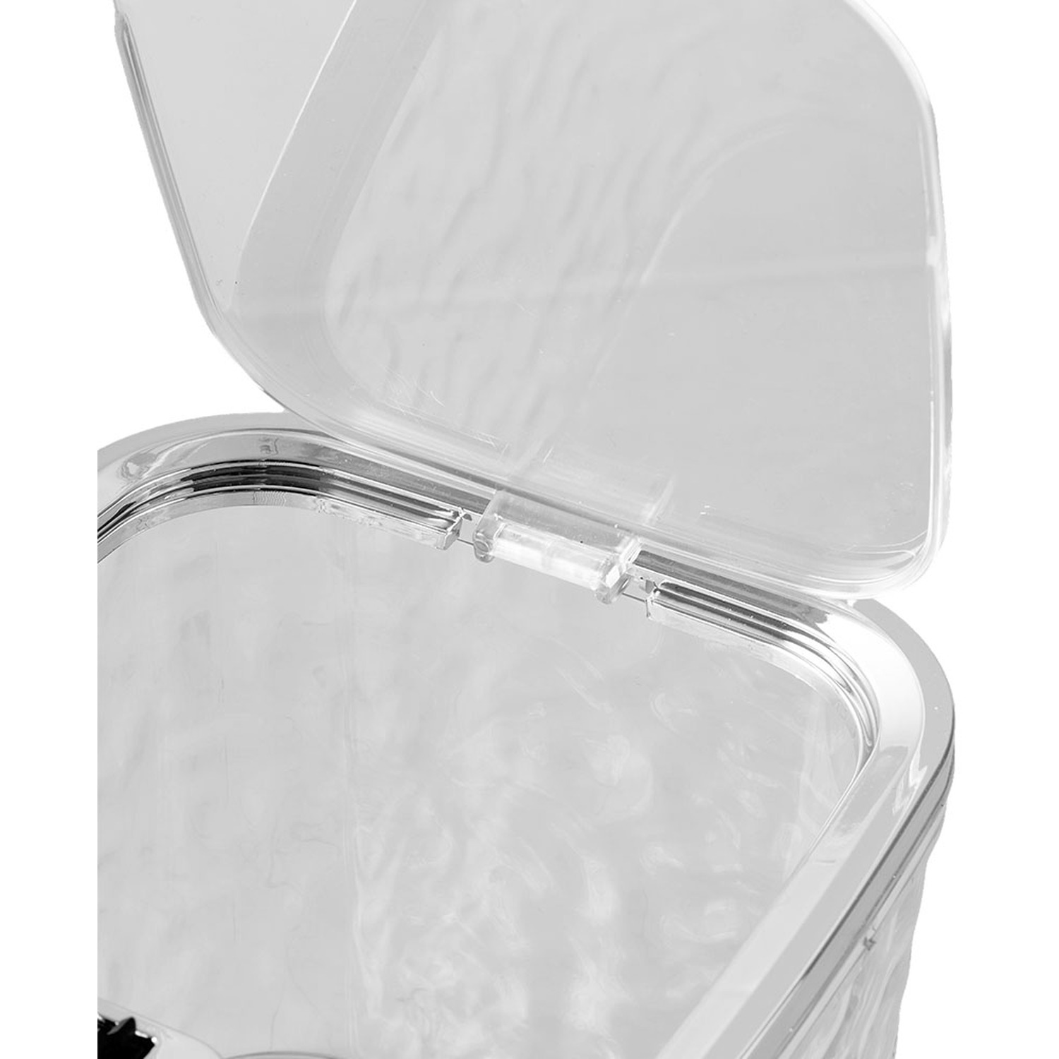 Mini Desktop Trash Bin with Press-Top Lid and Ripple Texture