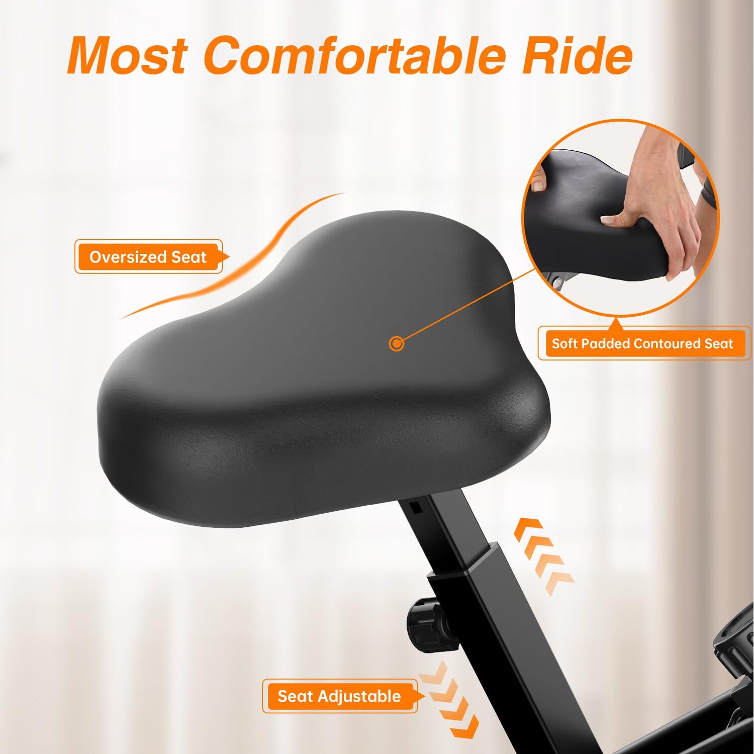 Foldable Magnetic Resistance Exercise Bike with LCD Display
