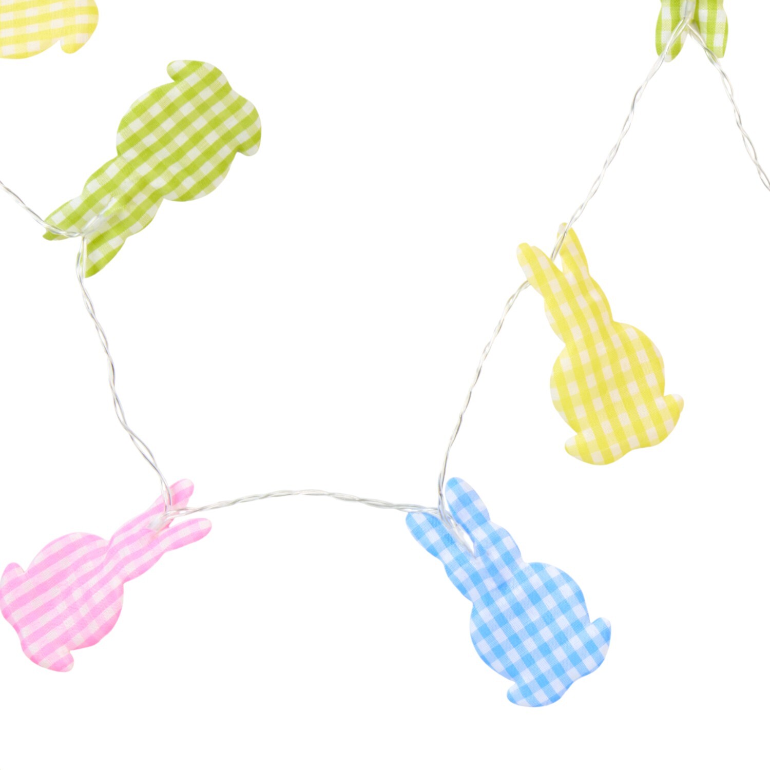 Gingham Easter Bunny String Lights